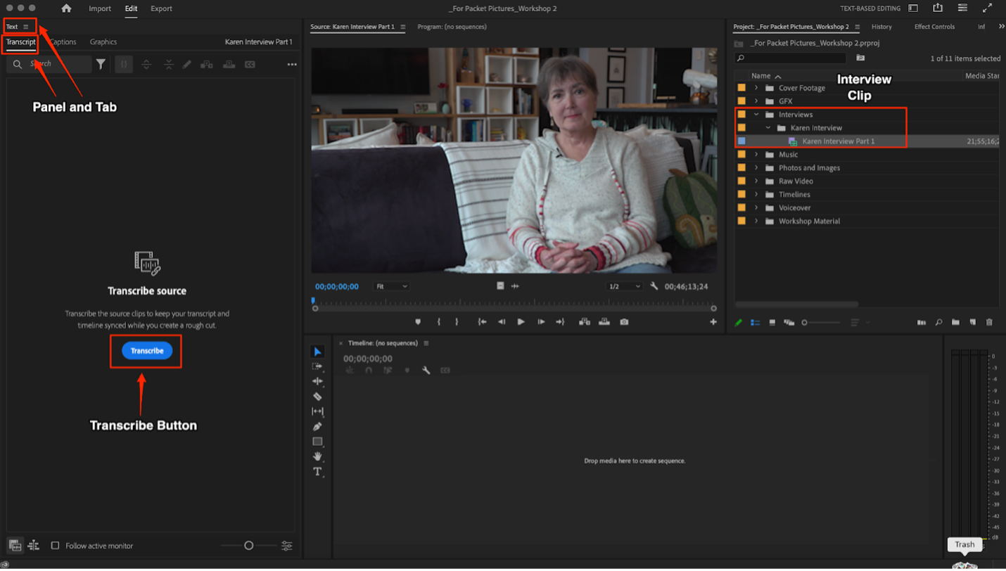Creating Transcriptions in Premiere Pro - Annenberg Media Center